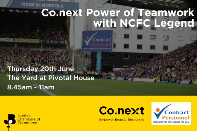 Co.next Power of Teamwork with NCFC Legend - Norfolk Chamber of Commerce
